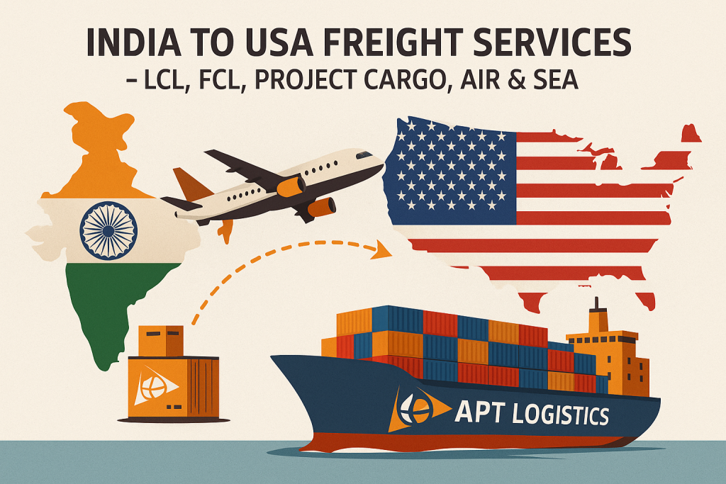 India to USA Freight Services – LCL, FCL, Project Cargo, Air & Sea ...
